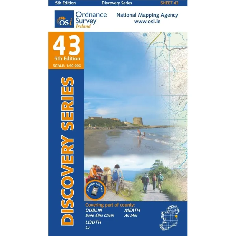 OSI Discovery Series Sheet 43 Dublin Louth Meath. 5th Edition 201