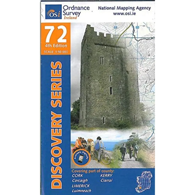 OSI Discovery Series Sheet 72 Kerry Cork Limerick. 4th. Edition 2