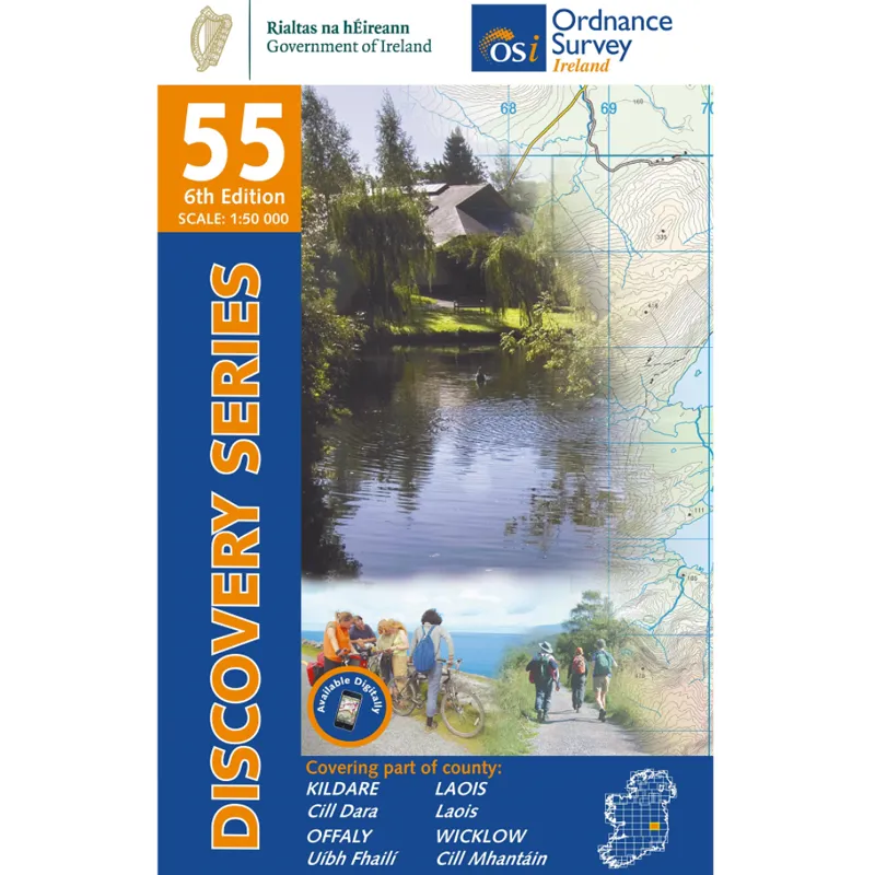 OSI Discovery Series Sheet 55 Kildare Laois Offaly Wicklow
