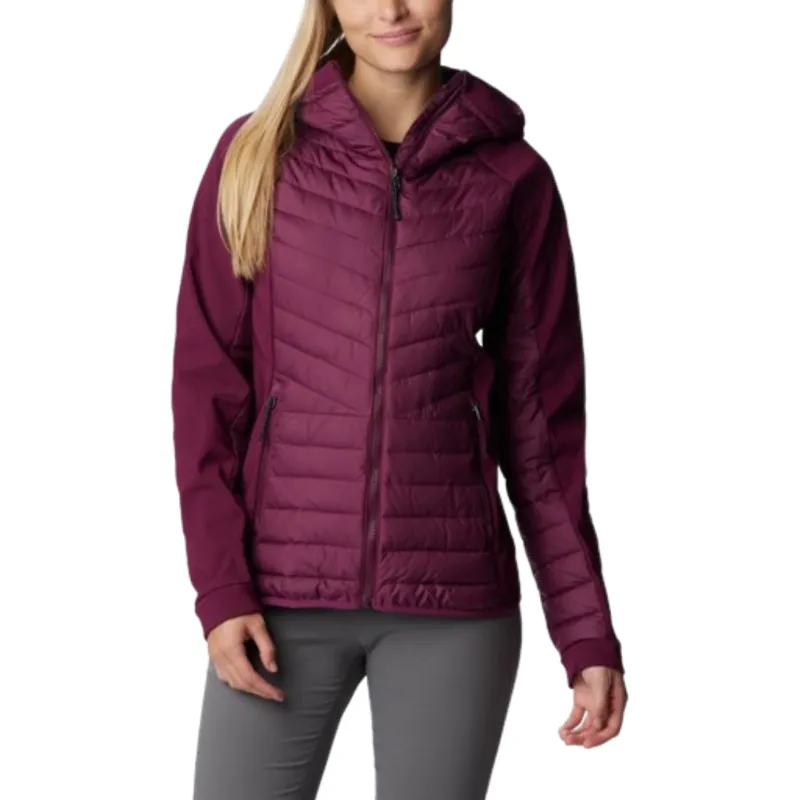 Columbia Womens Powder Lite Hybrid Hooded Jacket in Marionberry